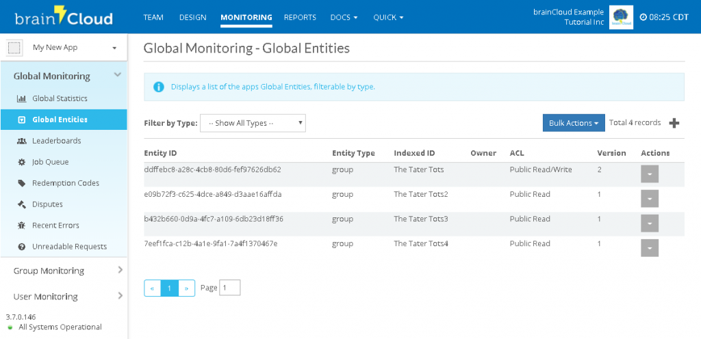 CC Tutorial3 - Working with Entities | brainCloud Docs