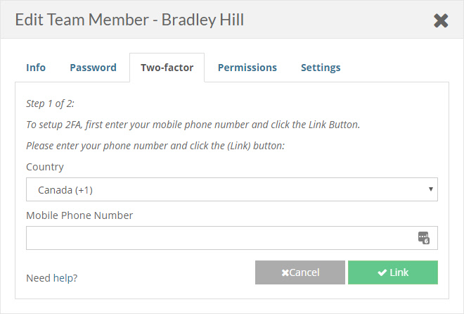 2FA for Team Members | brainCloud Docs