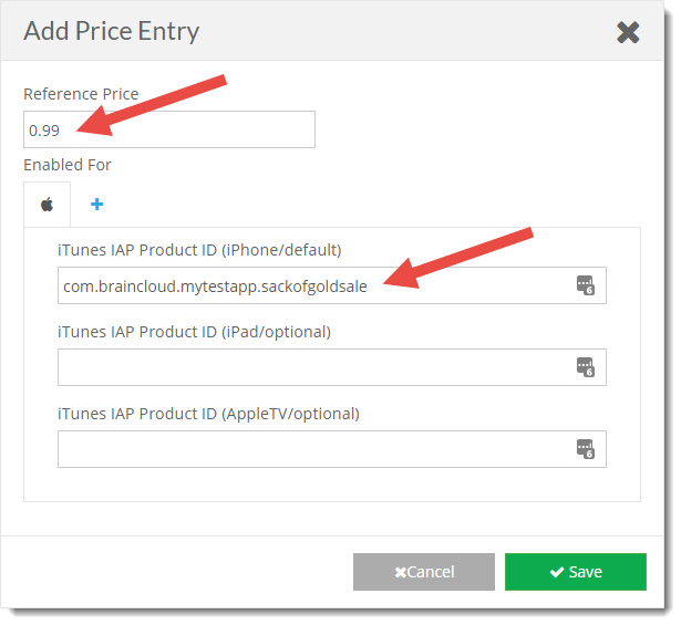 Marketplace Configuration | brainCloud Docs