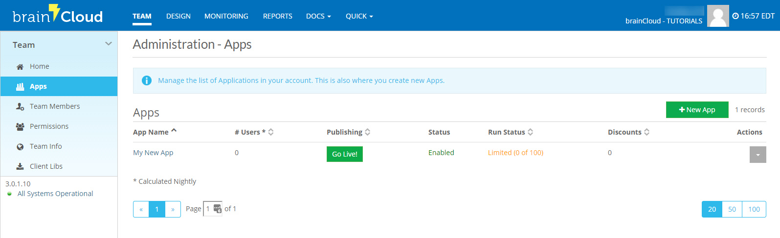 Introduction to the Portal | brainCloud Docs